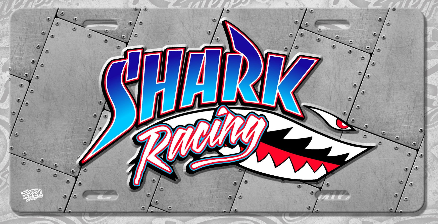 Shark Racing License Plate